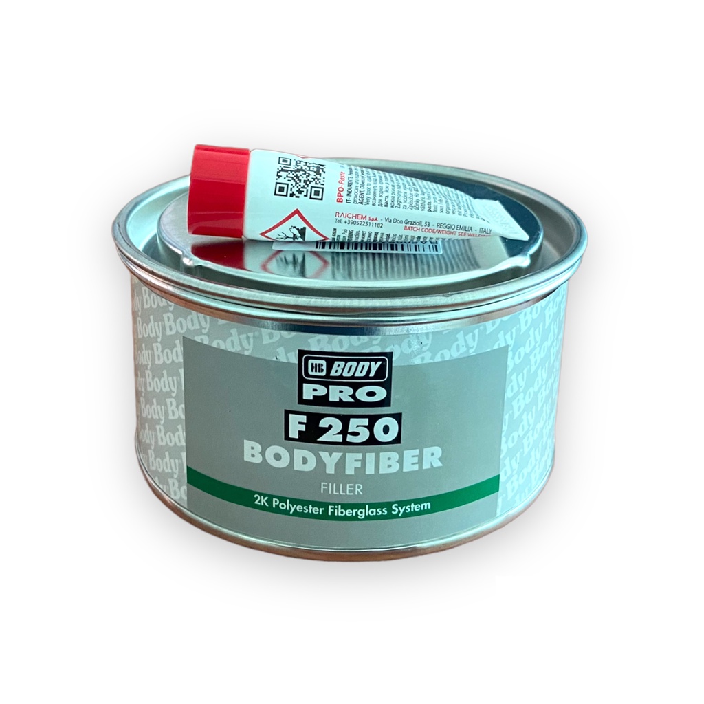 HB BODY F250 BODY FIBER FILLER WITH HARDENER 380G 1.5KG / BODYFIBER / CAR FIBREGLASS CEMENT ...