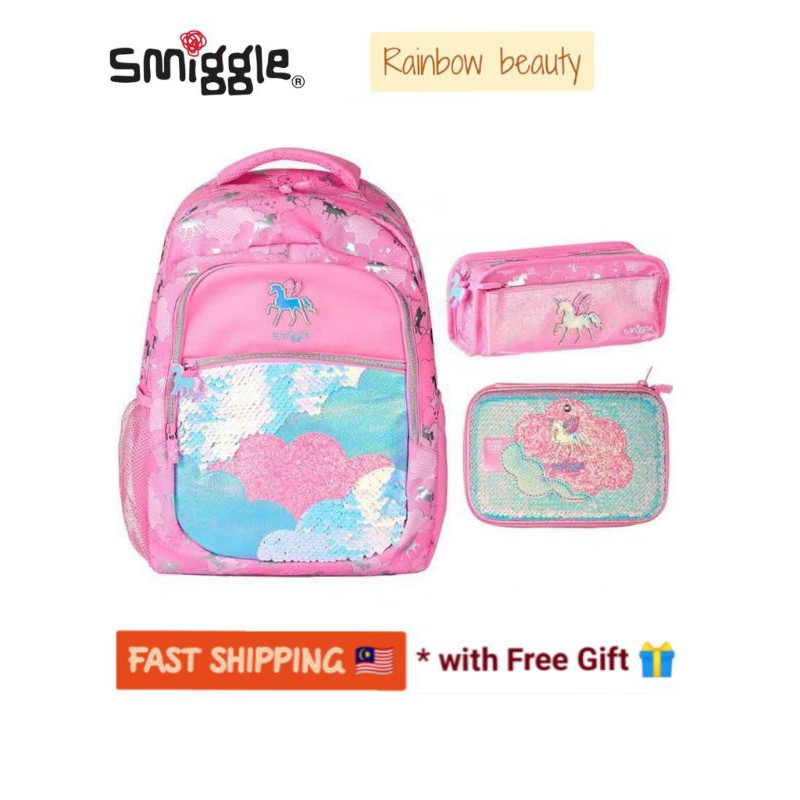 (NEW Pink Lunar) Smiggle School Backpack Bag Sekolah | Shopee Malaysia