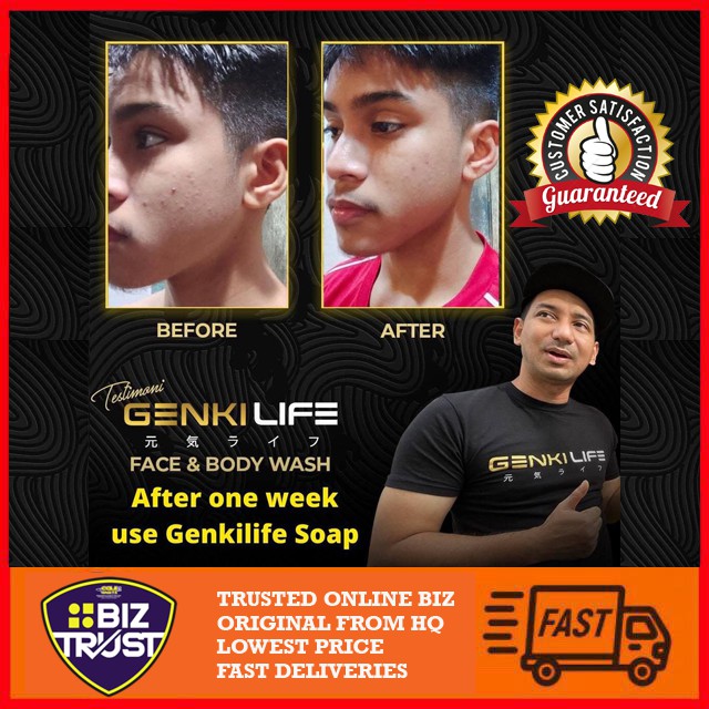 ZIZAN GENKI LIFE Sabun GENKILIFE Soap Merawat Kulit Muka Badan Daki ...