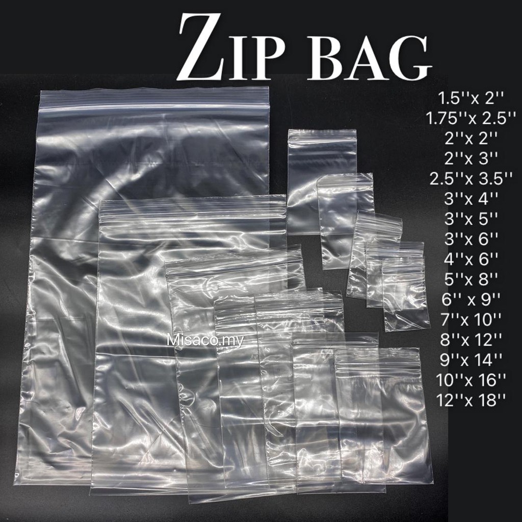Zip Lock Bag | 100Pcs/Pack Lot Clear Heavy-Duty / Jewelry Gift Package ...