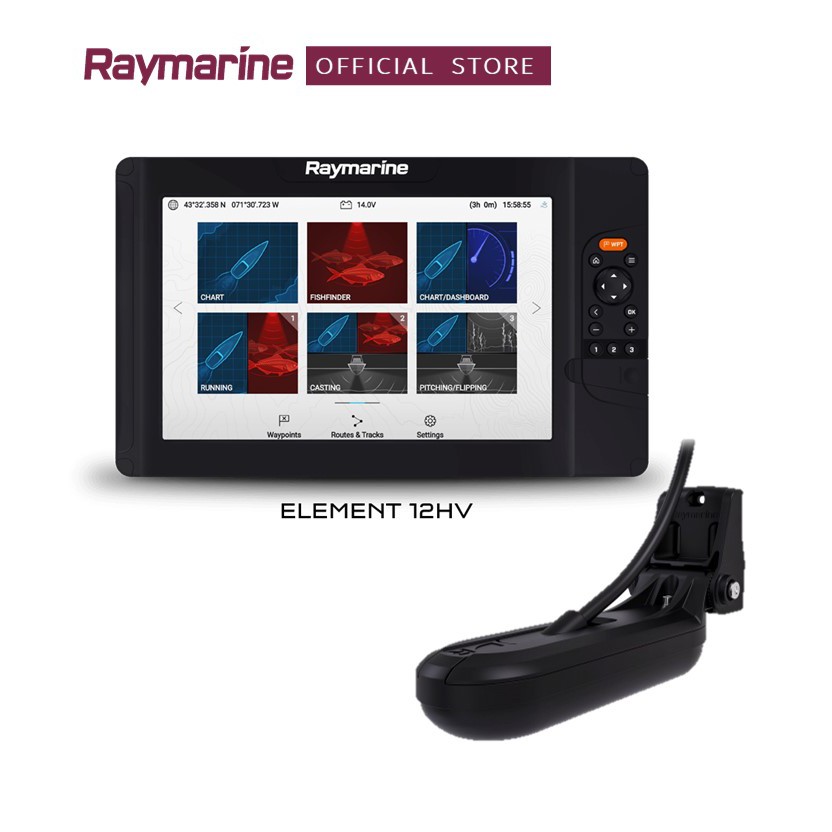 Raymarine Element 12 HV - 12" Chart Plotter Fishfinder with CHIRP Sonar ...