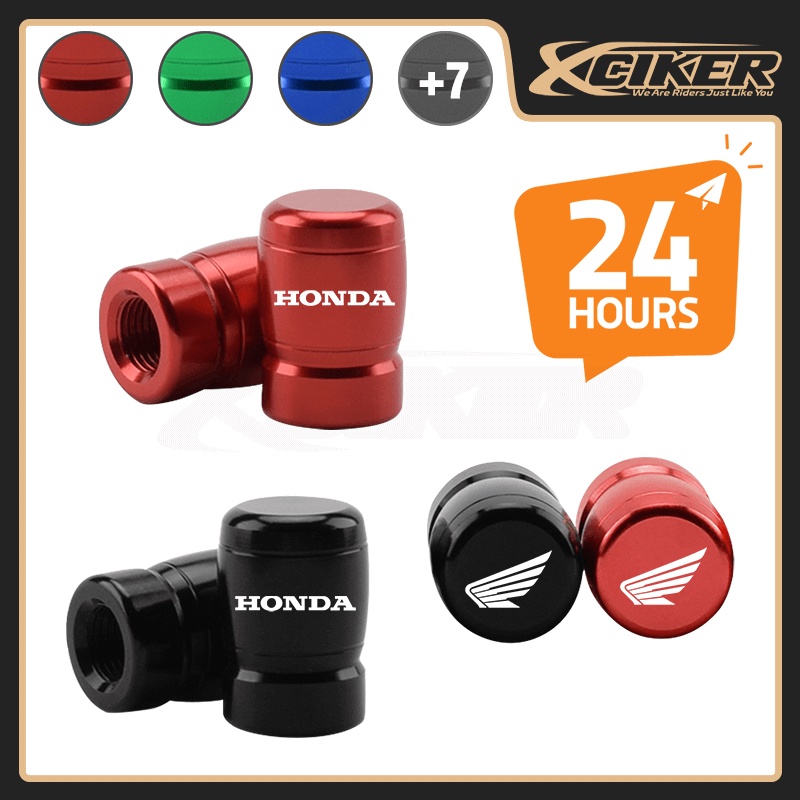 For HONDA Tire Valve Stem Caps CNC Aluminum Motorcycle Wheel Air Valve ...