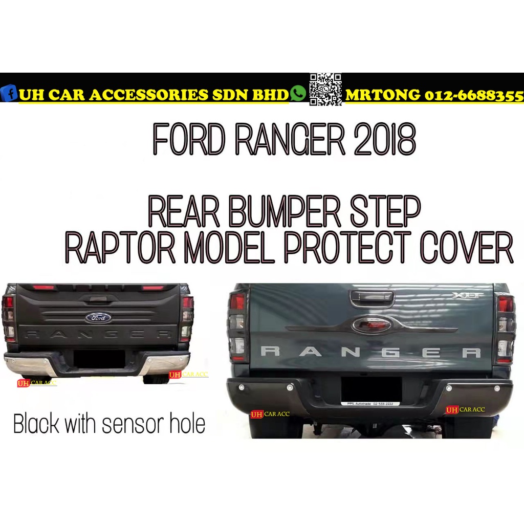 Ford Ranger T7 T8 Rear Bumper Raptor Protect Cover Casing Add On Cover ...
