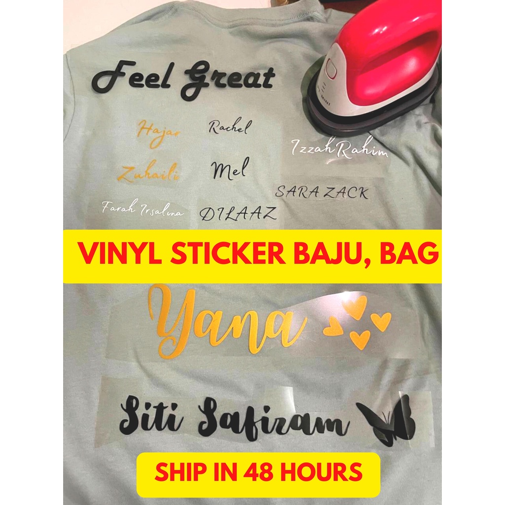 Custom logo Customize name on shirt Heat Transfer Vinyl Heatpress dalam ...