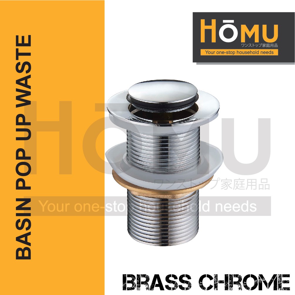 Brass Pop Up Waste For Basin ( w/o overflow ) | Shopee Malaysia