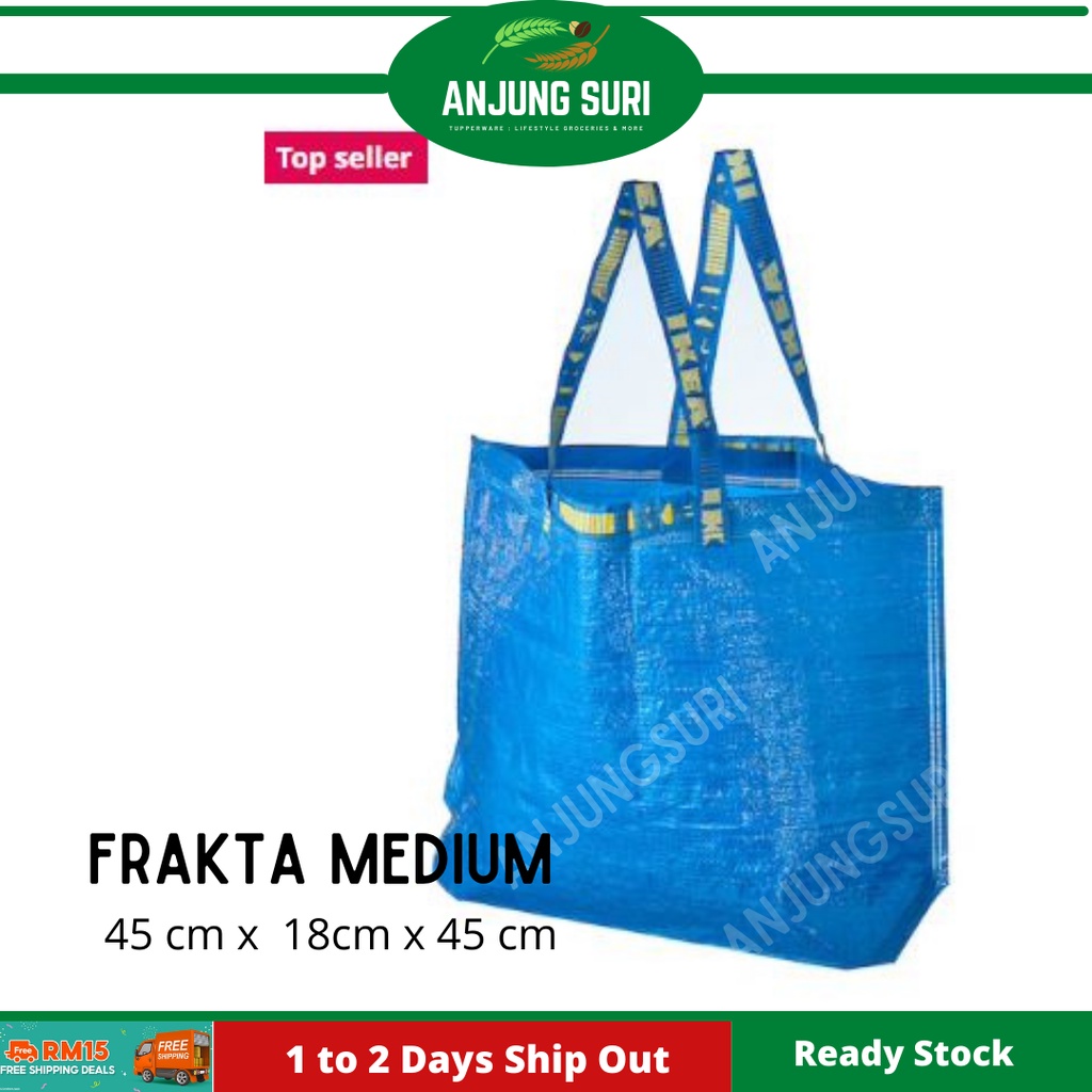 Reusable Foldable Shopping Bag Canvas Grocery Storage Recycle Beg Lipat ...