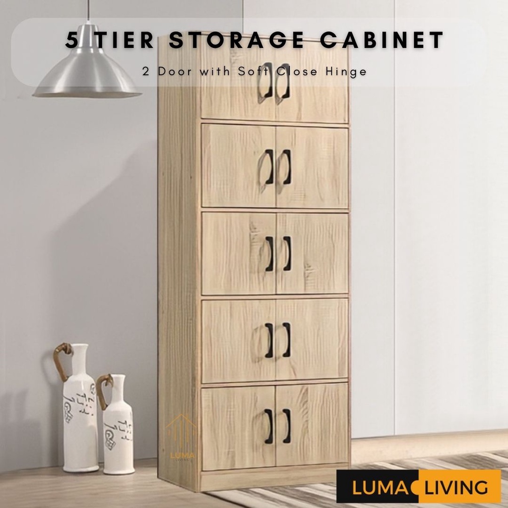 LUMA Living 5 Tier File Cabinet Almari Buku 10 Pintu Storage Cabinet 10 ...