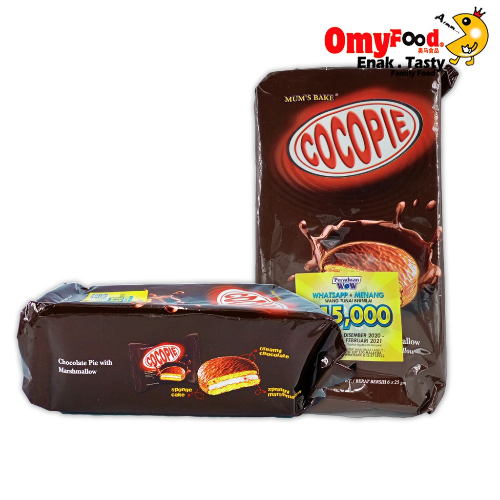 25g x 6pcs Mum's Bake Cocopie [Chocolate / Dark Chocolate / Strawberry ...