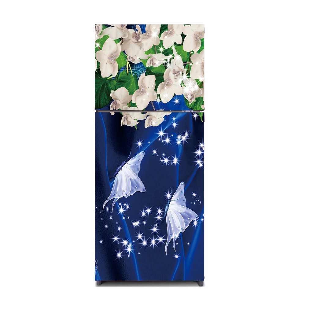 Beautiful and elegant floral Motif 2 door refrigerator Sticker | Shopee ...