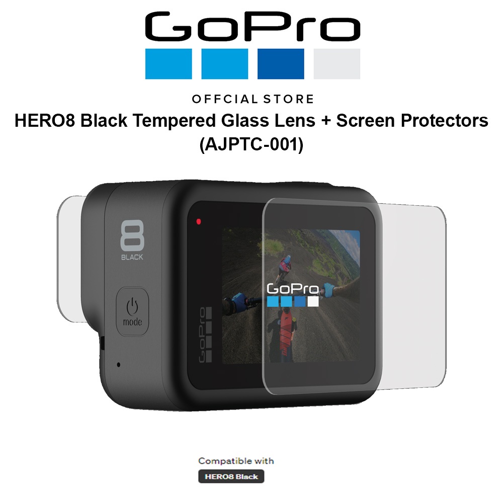 GoPro HERO8 Black Tempered Glass Lens + Screen Protectors (AJPTC-001 ...