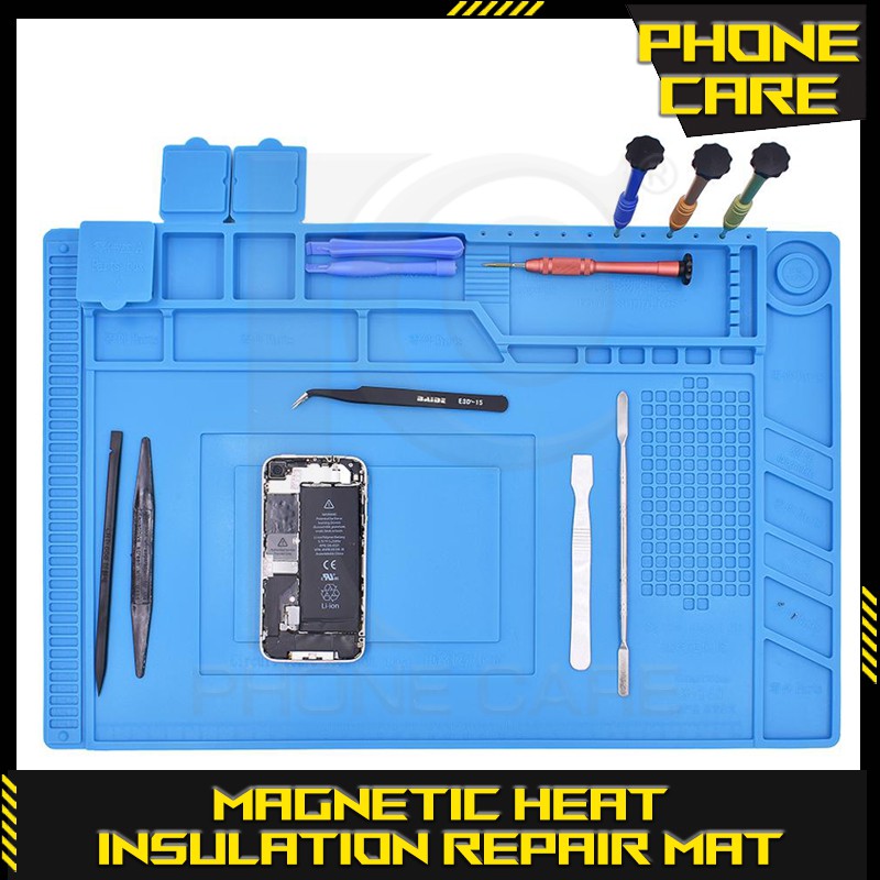 Magnetic Heat Insulation Silicone Soldering Pad Repair Mobile Phone Mat ...