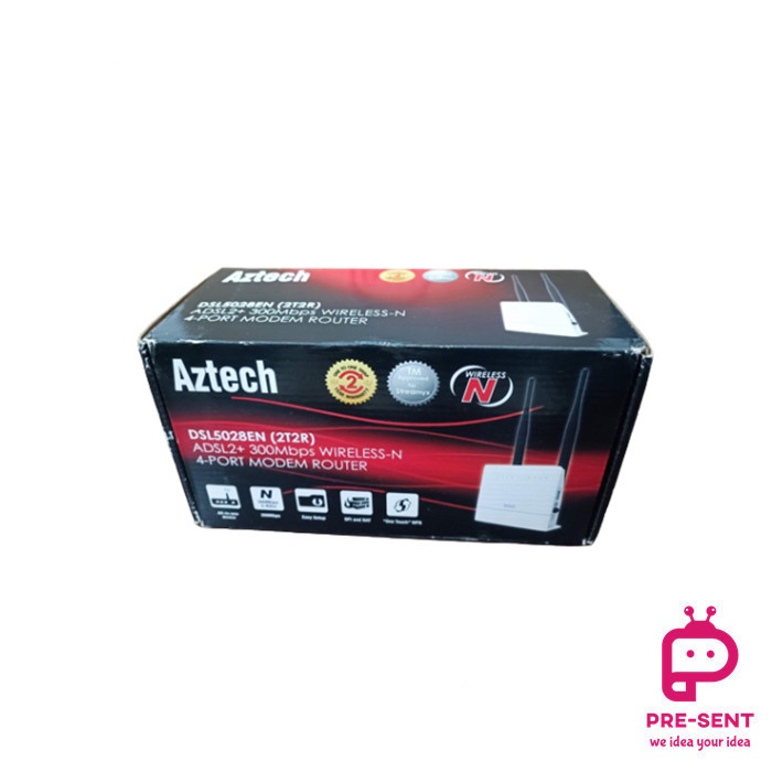 (Stock Clearance) AZTECH ADSL2 + 300MBPS WIRELESS N4-PT MODEM ROUTER ...