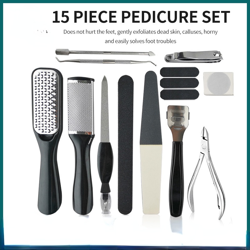 15 In 1 Professional Stainless Steel Pedicure kit foot file Pedicure ...