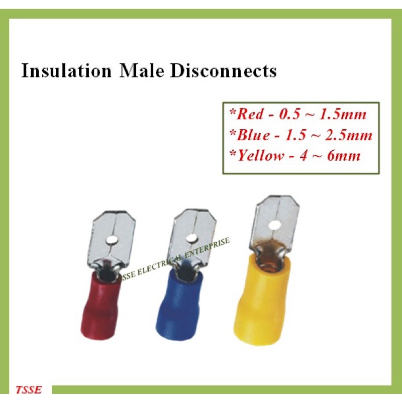 🔥Ready Stock🔥 Male Spade Insulated Crimp Connector Terminal Electrical ...