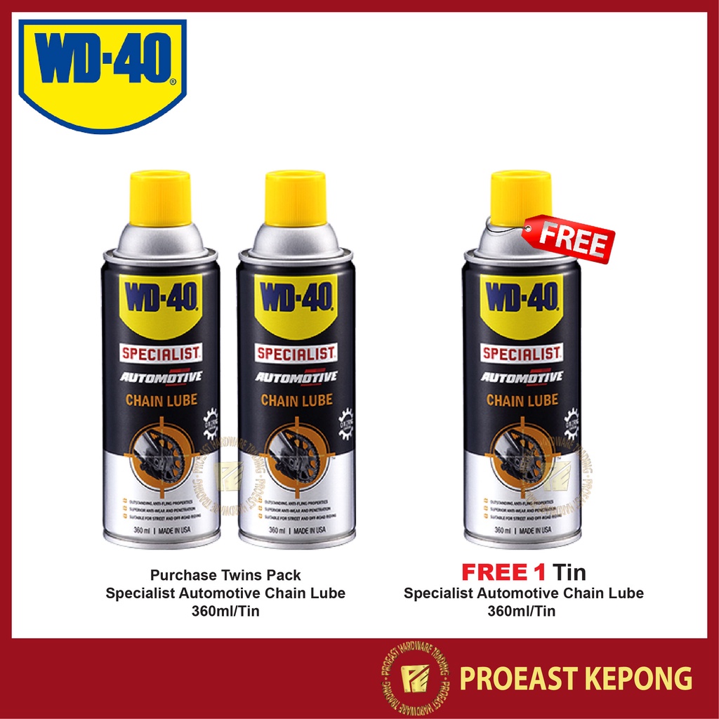 WD-40 Specialist Automotive Chain Lube-360ml Twins Pack [PROMO PACK ...