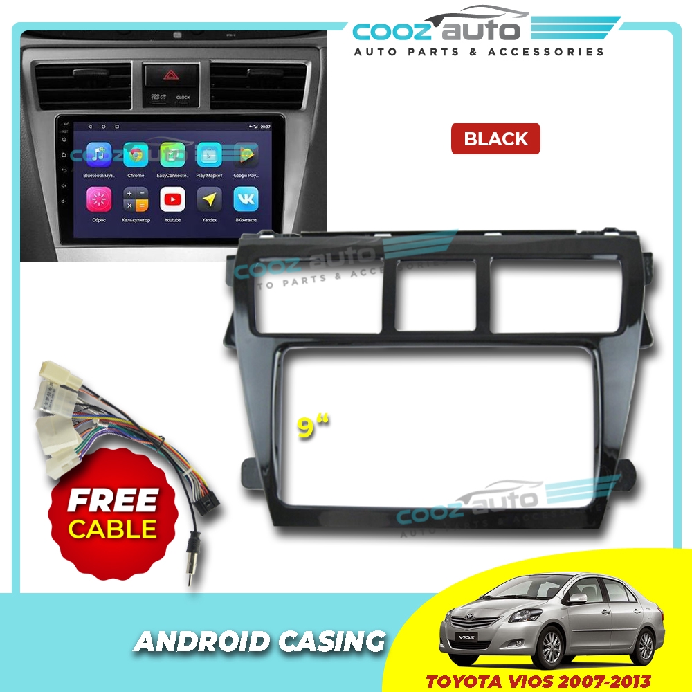 Toyota Vios 2008 - 2013 Black Dashboard Audio Android Player Radio FM ...