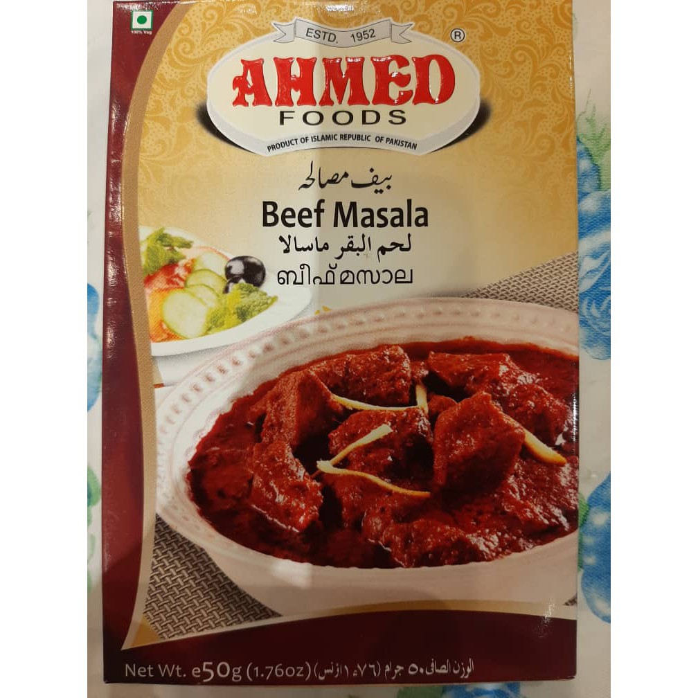 Ahmed Foods-Beef Masala 50g/Makanan Ahmed-Masala Daging 50g | Shopee ...