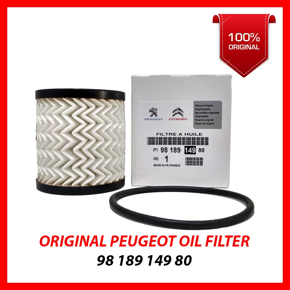 (100% Original) Peugeot Oil Filter - 206 208 307 308 407(New) 408(Old ...