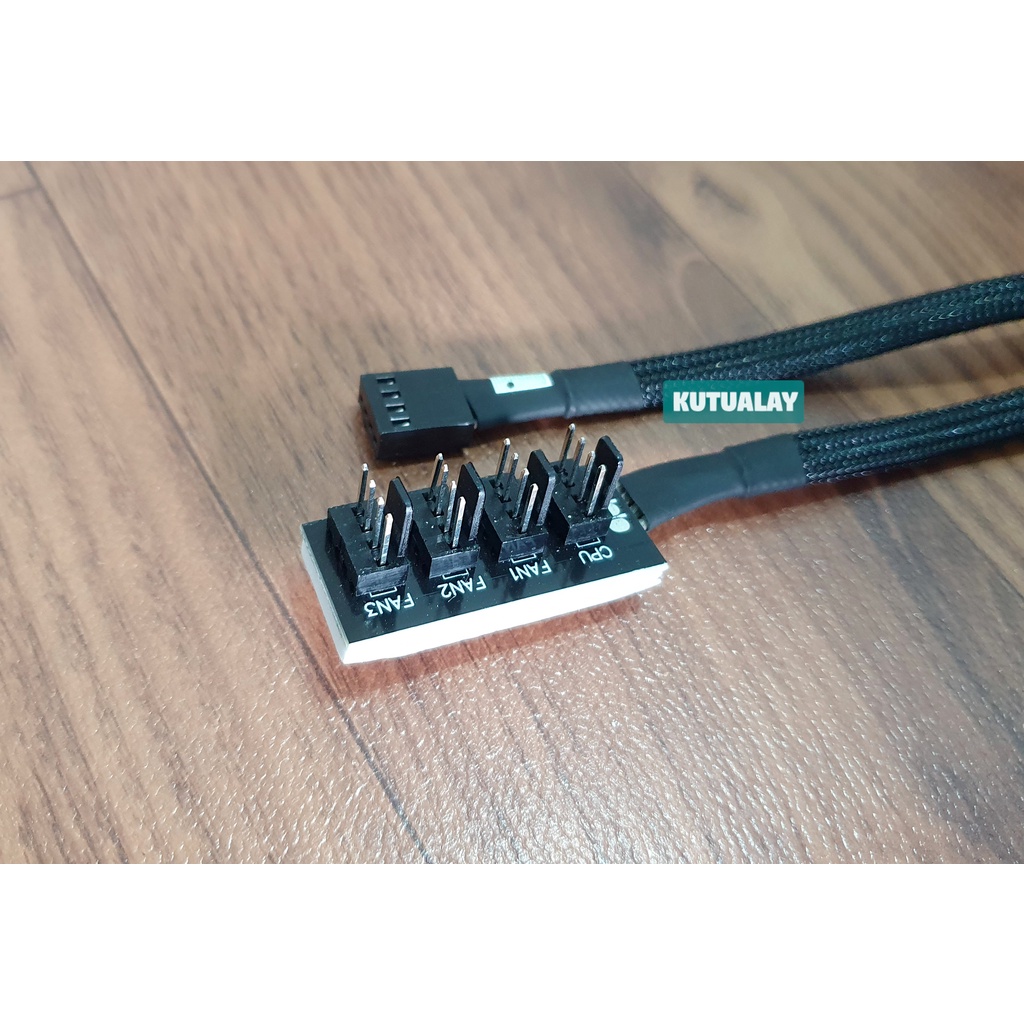 Fan Hub Connector 4 Pin to 3/4 Pin 4 Port PC PWM Splitter CPU Fan ...