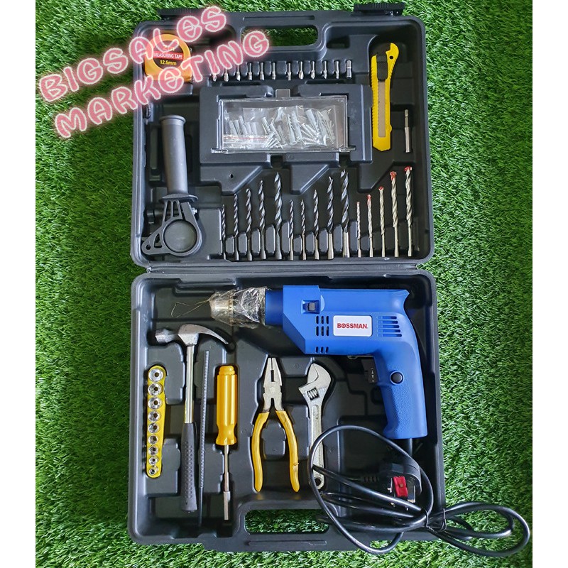 BOSSMAN 13mm Impact Drill with 105pcs Tool Kit Power Tools (BID-750SET ...