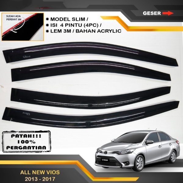 Pay on the spot - TOYOTA ALL NEW VIOS Car Door Water Gutters 2013-2017 ...