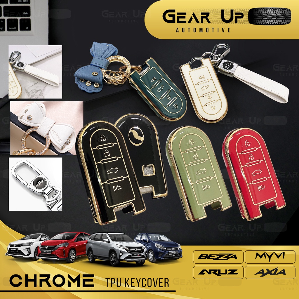 [𝗣𝗥𝗘𝗠𝗜𝗨𝗠] PERODUA MYVI GEN3 BEZZA AXIA ARUZ Sarung Kunci Key Cover ...