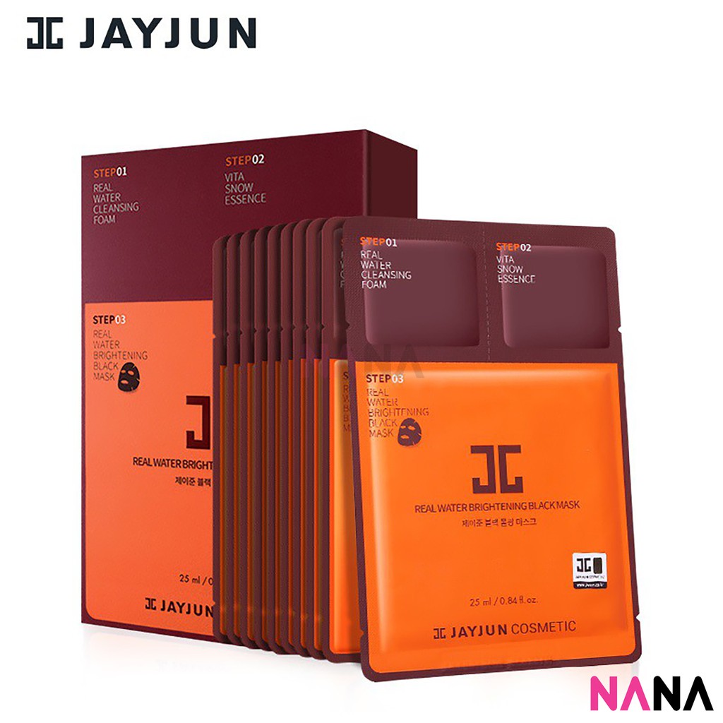 Jayjun Real Water Brightening Black Mask (10 Sheets) | Shopee Malaysia