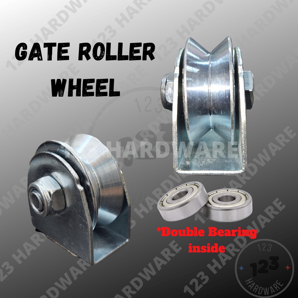 2”/2 1/2” Double Bearing Auto Gate Roller/ Sliding Gate Roller | Shopee ...