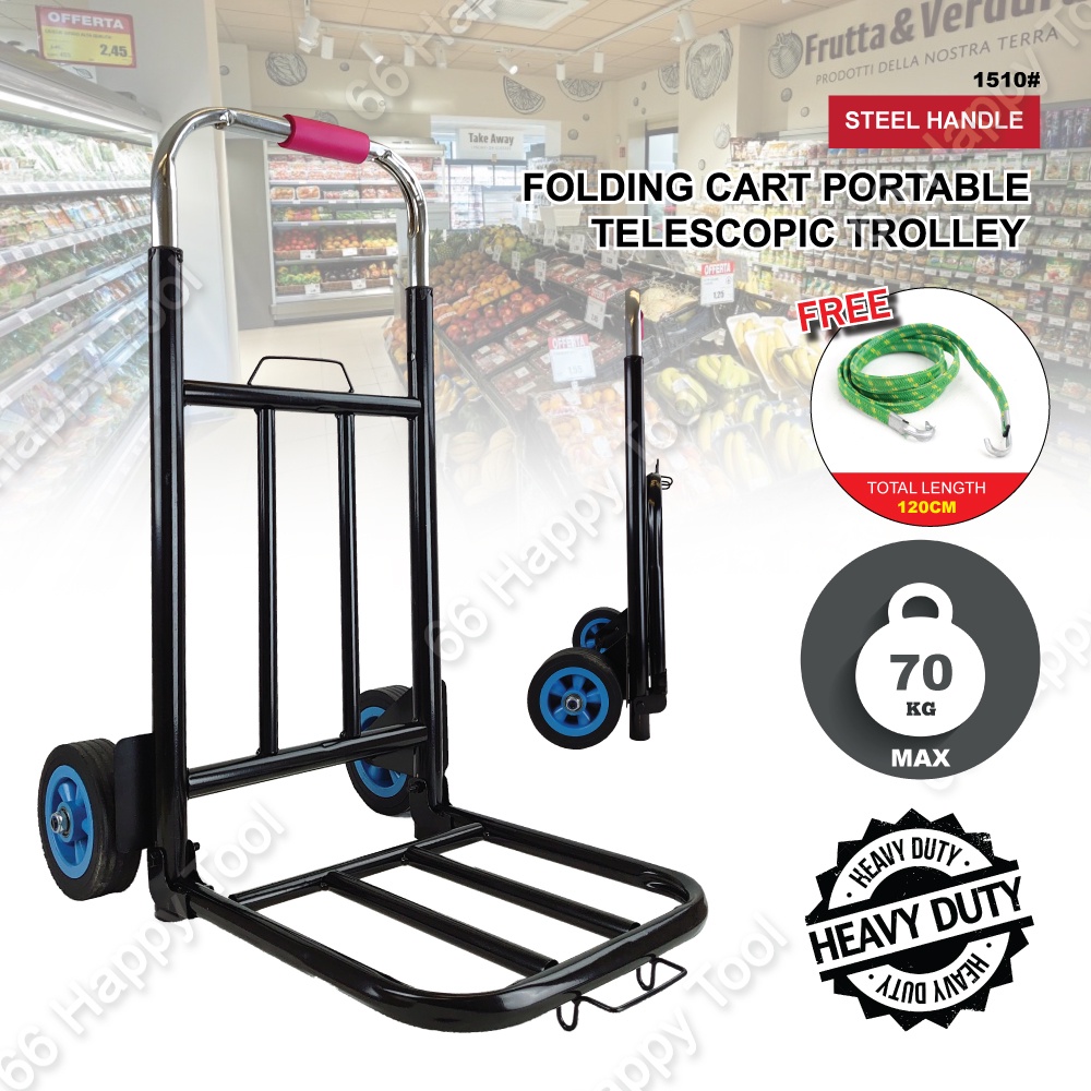 Folding Sack Cart Telescopic Trolley Portable Heavy Duty 50kg / 70kg ...