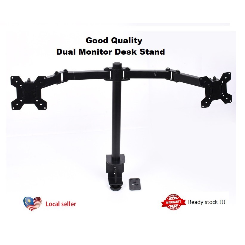 DUAL LCD MONITOR STAND CLIP ON DESK - 2 LCD MONITOR MOUTING | Shopee ...