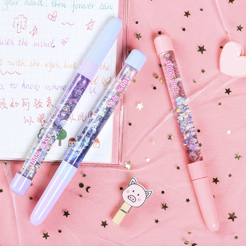 Glitter Liquid Quicksand Crystal Pen student school pen | Shopee Malaysia