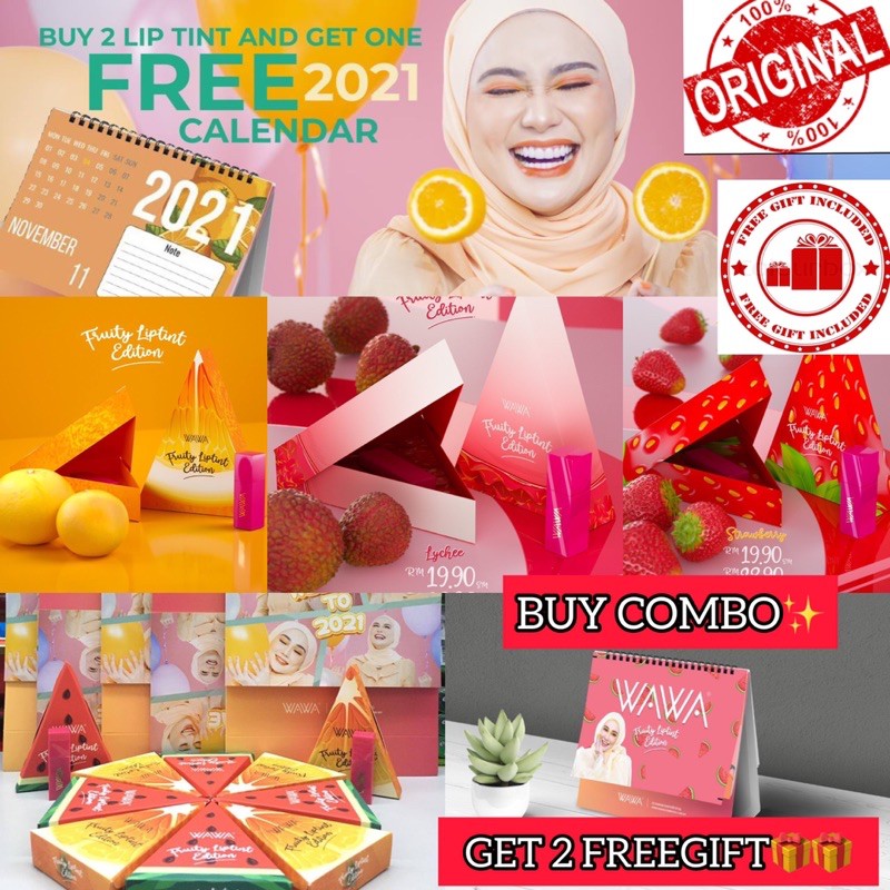 [FREE WAWA CALENDAR]LIPTIN WAWA LYCHEE & LOLIPOP WAWA COSMETICS ...