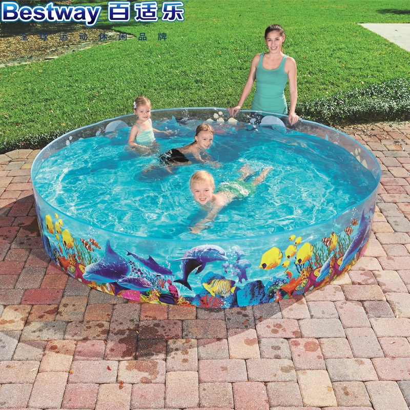 BESTWAY 55031 Kids Swimming Pool Children Play Pool Round Swimming Pool ...