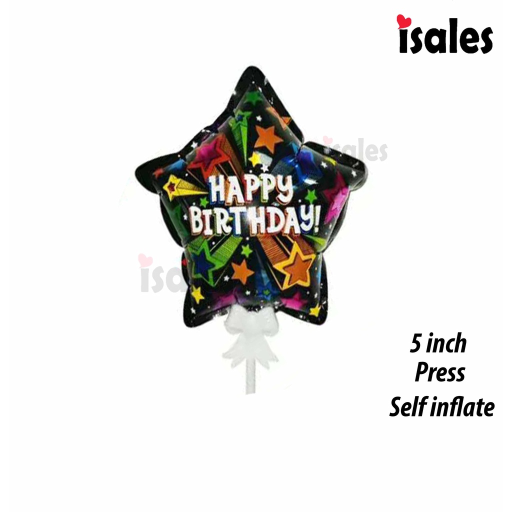 Malaysia seller 5 inch 1pcs Press Auto inflate balloon self inflate ...