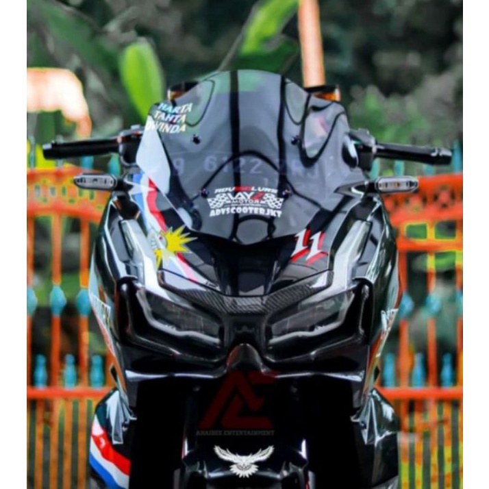 WINDSHIELD visor ADV 150/160 modeL Bubble Carbu, guess 4MM, free Spacer ...