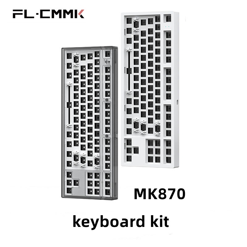 FL·ESPORTS Mk870 Wired TKL Mechanical Keyboard Kit 87-Key Hot-Swappable ...