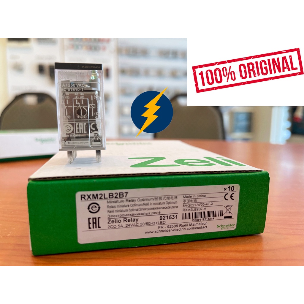 SCHNEIDER RXM relay and socket (8 PINS) RXM2LB2B7 RXM2LB2BD RXM2LB2ED RXM2LB2P7 RXZE1M2C ...
