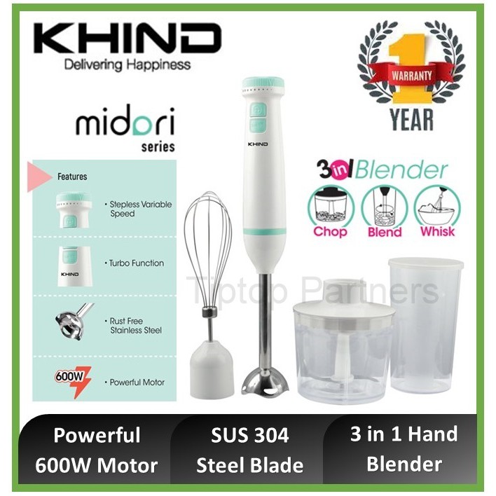 Khind Hand Blender - BH600M (600W) | Shopee Malaysia