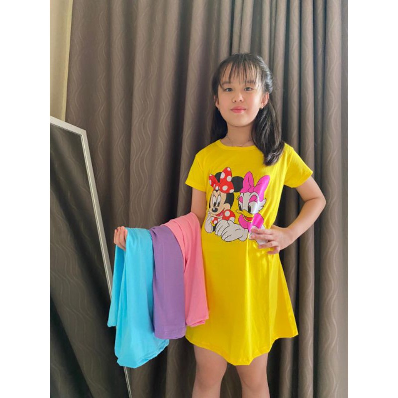 Mickey Mouse motif Girl Dress (1-10 Years) | Shopee Malaysia