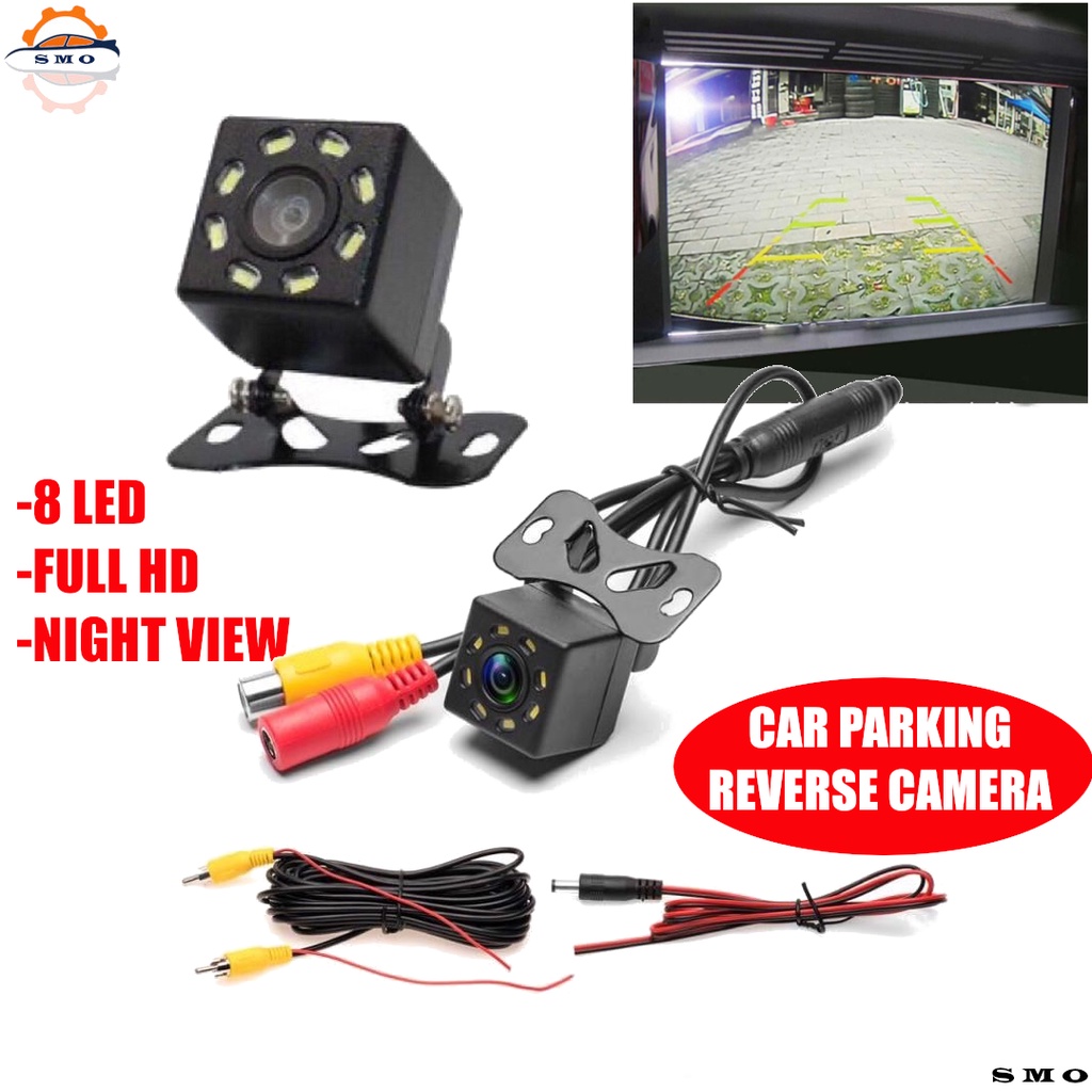 8 Led Light Car Reverse Parking Camera Night View Vision Wide Angle ...