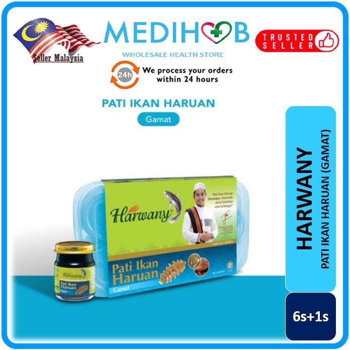 Harwany Pati Ikan Haruan Fish Essence Gamat (75ml x 7 Bottles) EXP 08/ ...