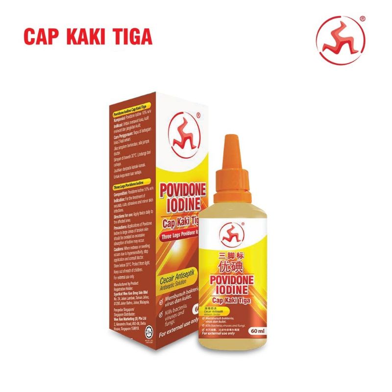 Three Legs Povidone Iodine 30ml / 60ml | Shopee Malaysia