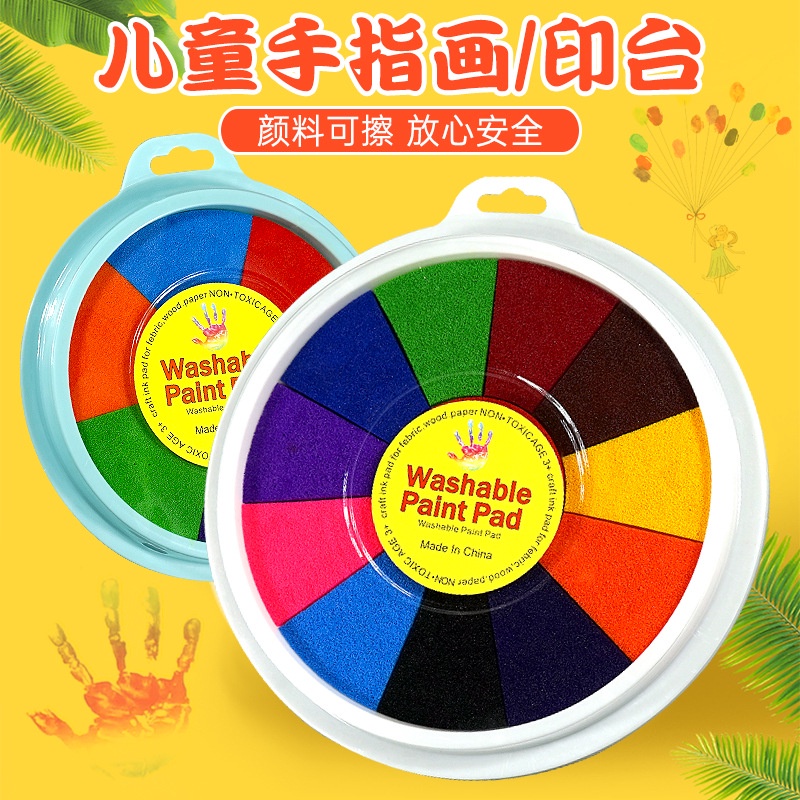 (STOK ADA) DIY Finger Drawing Painting with Pigments Ink Pad Hand ...
