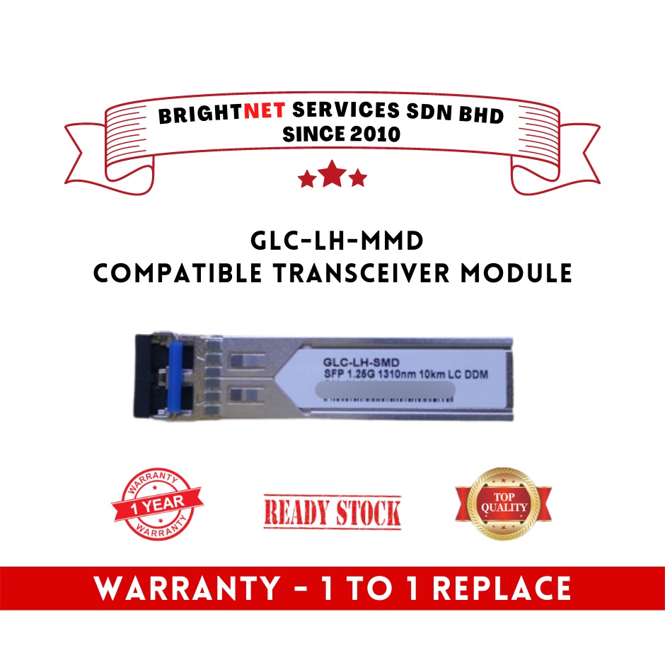 [READY STOCK] Compatible GLC-LH-SMD 1000BASE-LX/LH SFP 1310nm 10km MMF ...