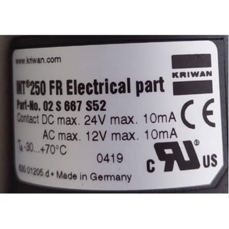 KRIWAN INT 250 FR ELECTRICAL PART (part no. 02S667S52 ) | Shopee Malaysia