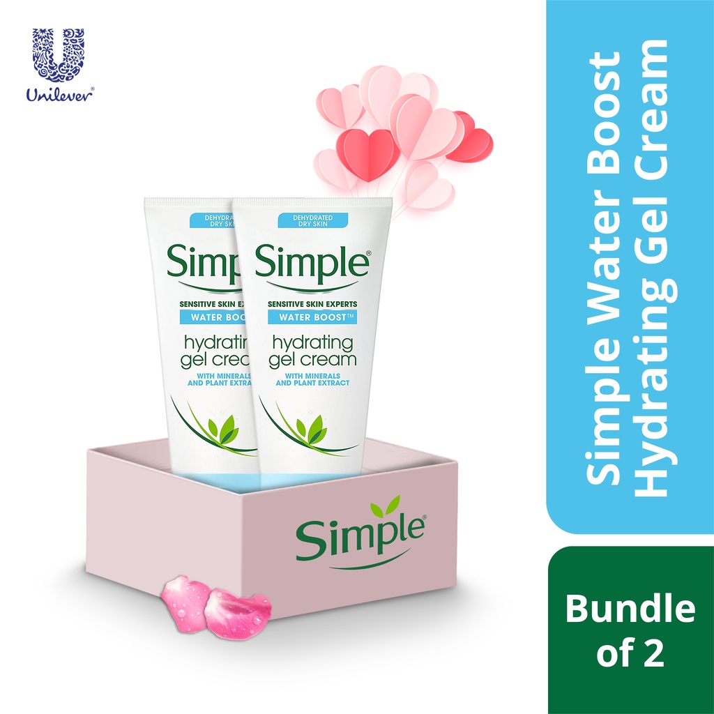 [Twin Pack] Simple Water Boost Hydrating Gel Cream Soft & Smooth Skin ...