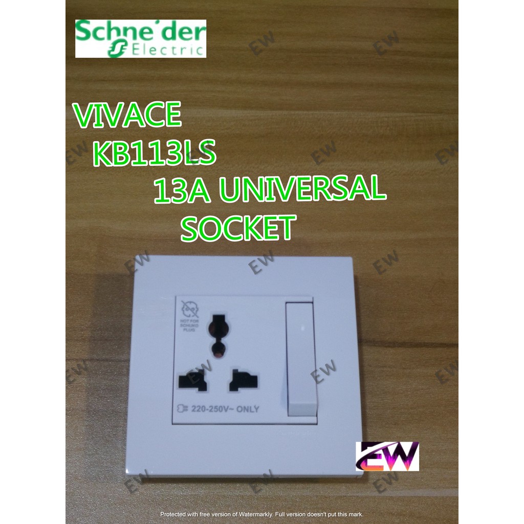 SCHNEIDER VIVACE 13A 15A 1G 2G 3G 4G 1GBELL 2GAUTOGATE 20A 13AUNIVERSAL ...