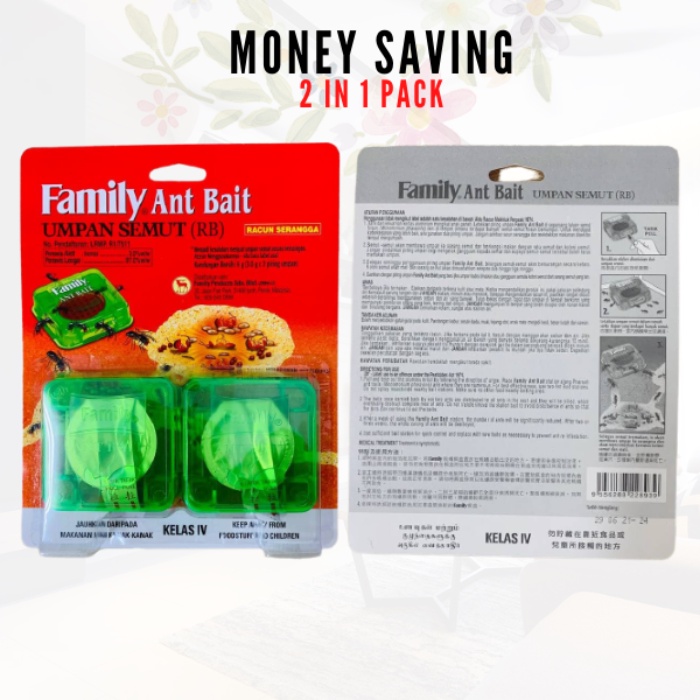 Umpan Ubat Semut Serangga Kawalan Serangga Perosak 2 Dalam 1 Family Ant Bait 2 In 1 Ant Trap ...