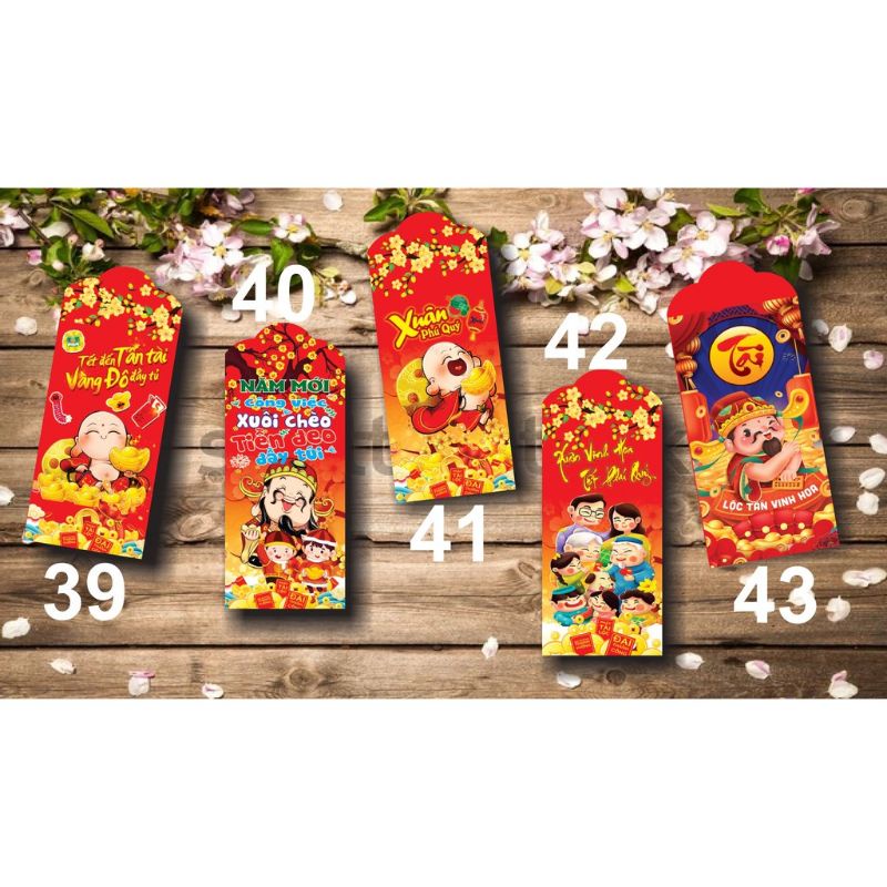 Combo of 50 lucky money envelopes CNY Nham Dan 2022 C150 paper | Shopee ...