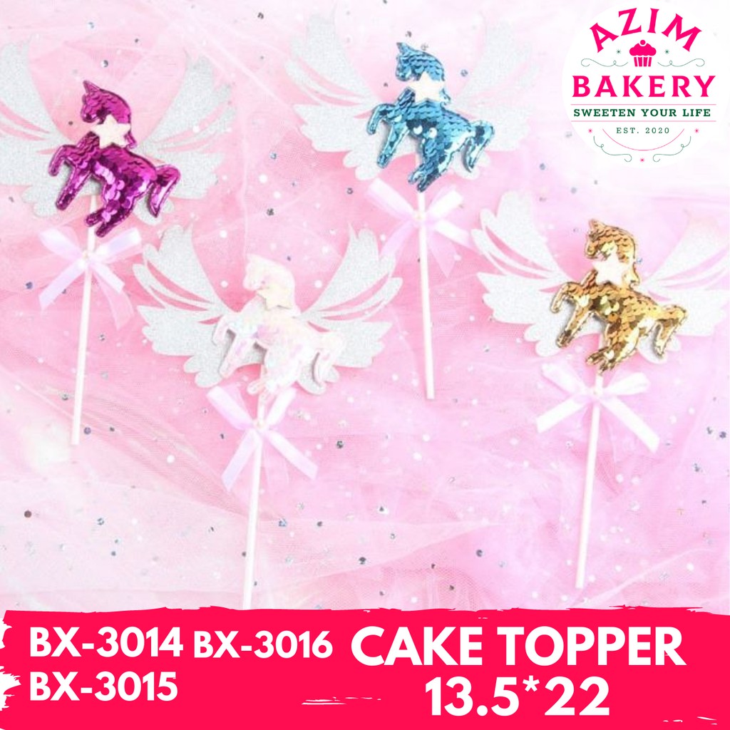 Happy Birthday Unicorn Cake Topper | Unicorn Cake Topper Kek Topper ...